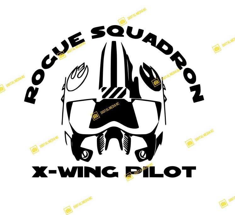 Star Wars Rogue Squadron X-wing Pilot SVG PNG Silhouette - Etsy