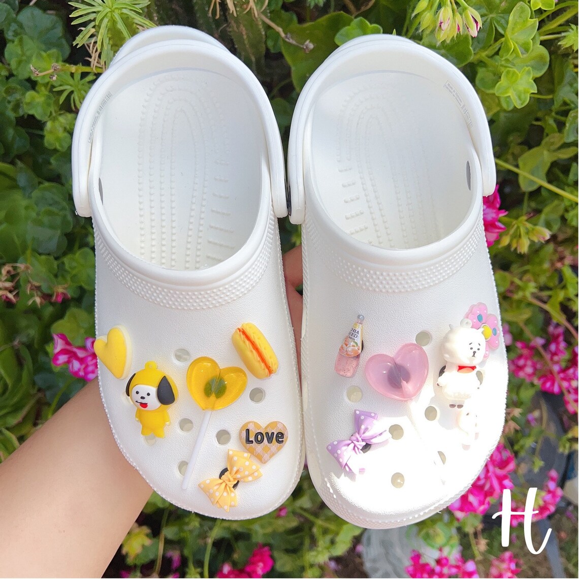 BTS Shoe Charms Crocs Cute Kpop Set | Etsy
