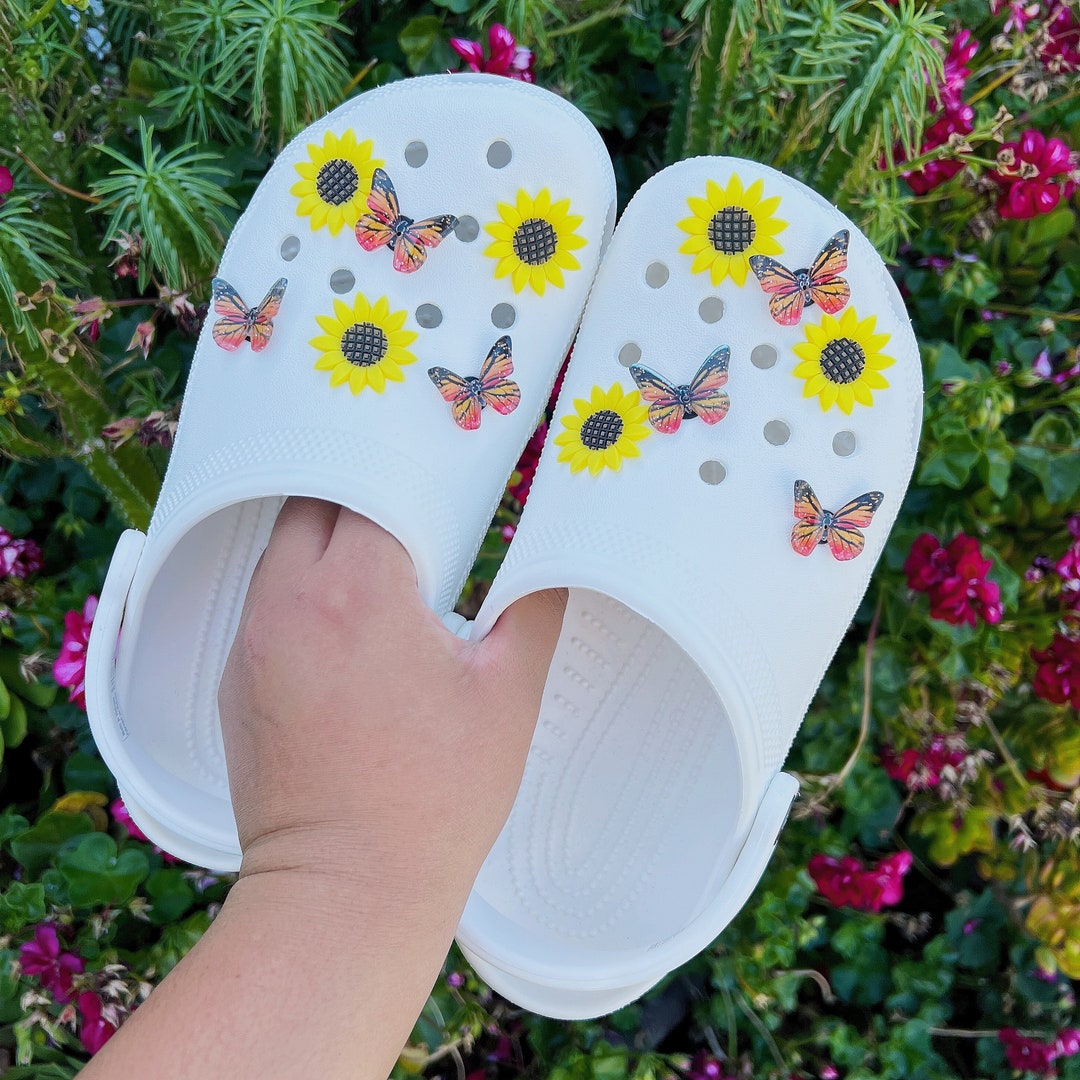Sunflower Butterfly Shoe Charms Crocs Summer Set 12 Pieces - Etsy