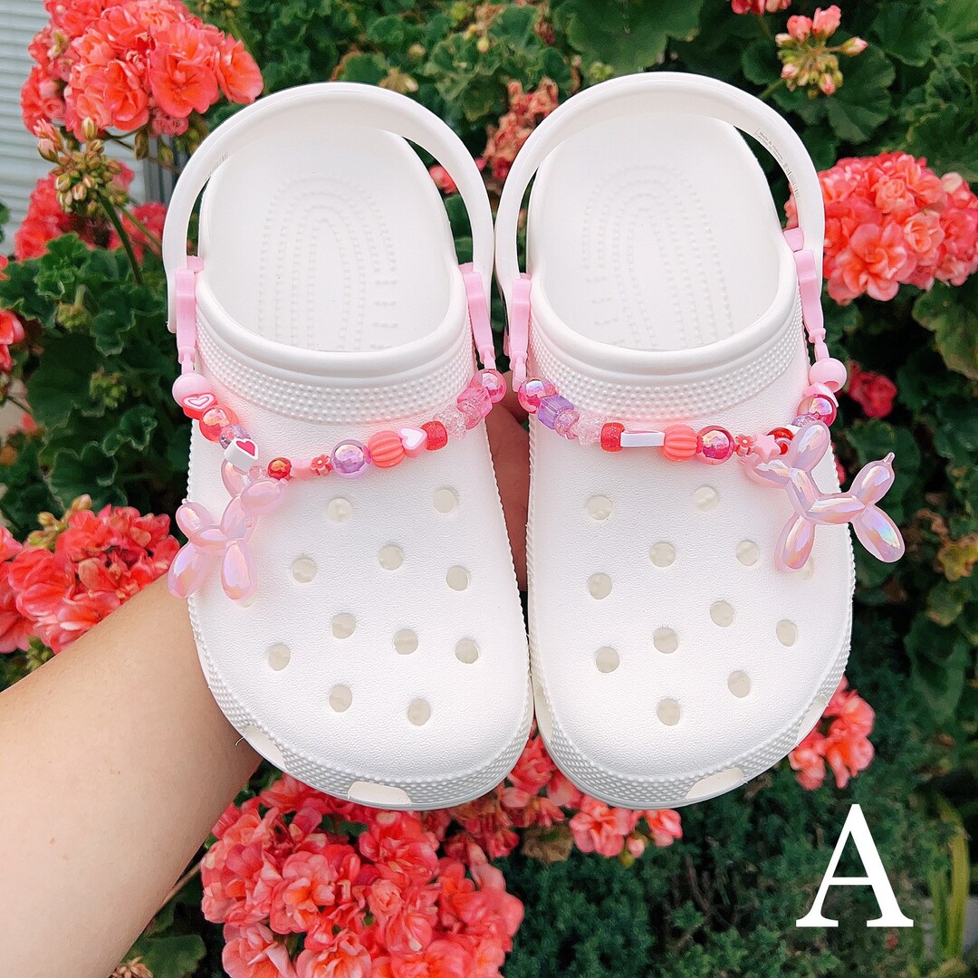 Cute Croc Chains, Beaded Chains, Pink or Purple Shoe Chains, Shoe ...