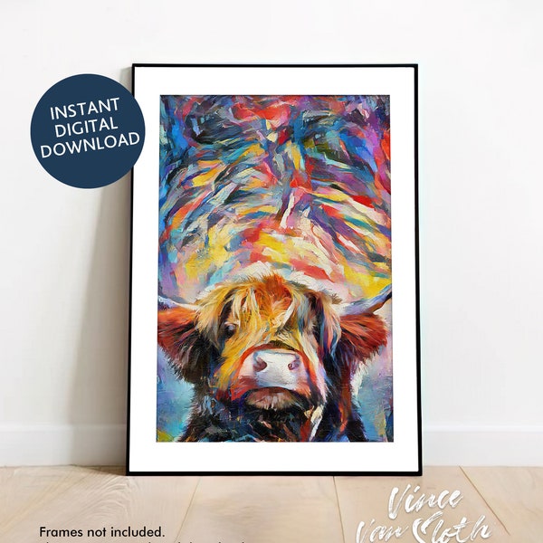Modern Cow Art - Etsy