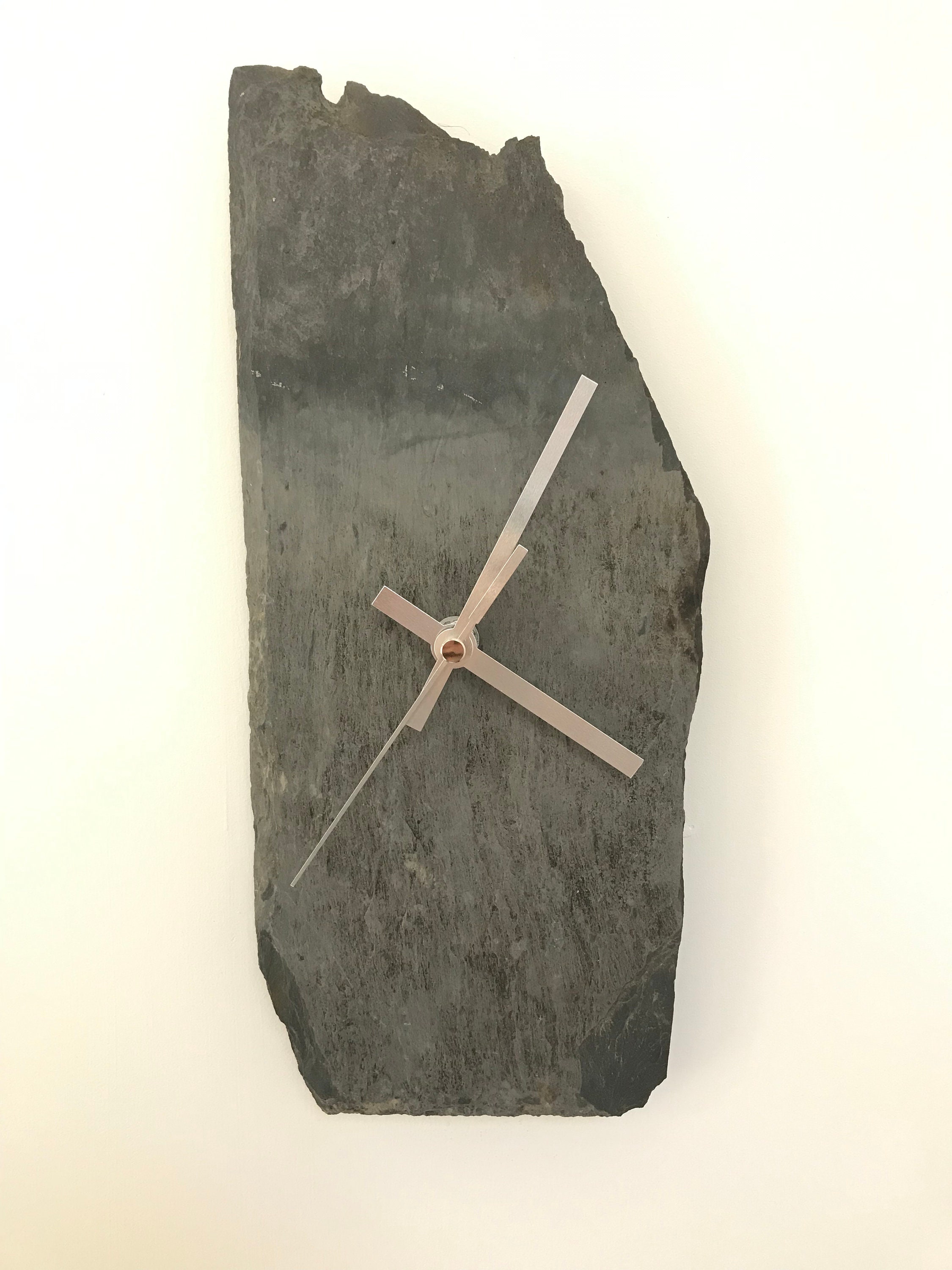Natural Welsh Slate Wall Clock - Etsy UK