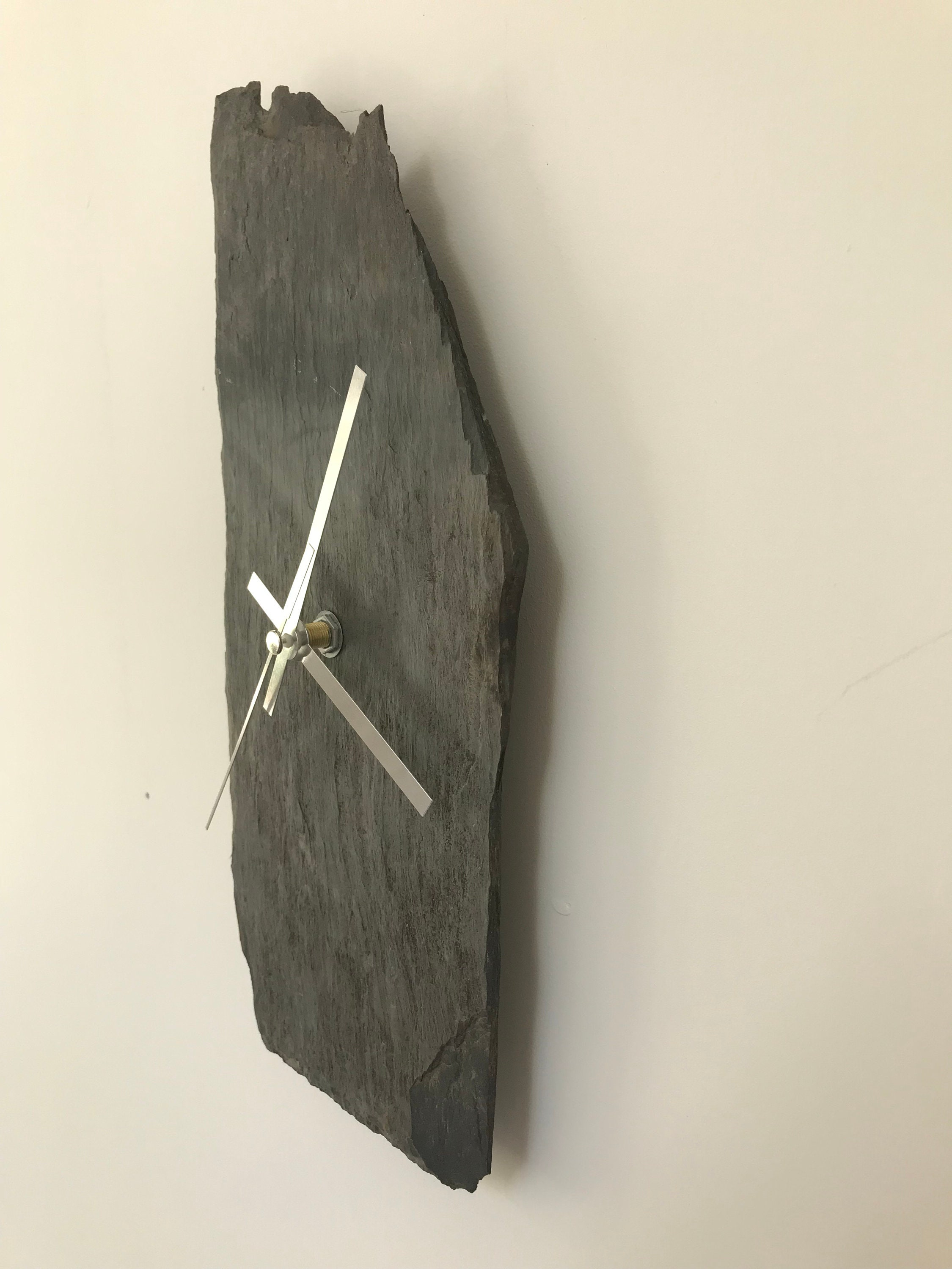 Natural Welsh Slate Wall Clock - Etsy UK