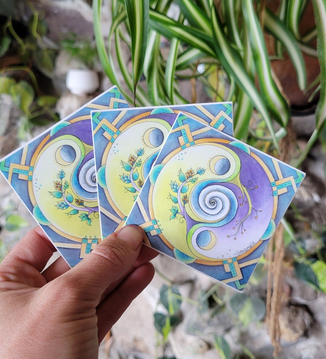 STICKER - the Dual Path- Yin Yang - Cycles - Seasons - Psychedelic ...