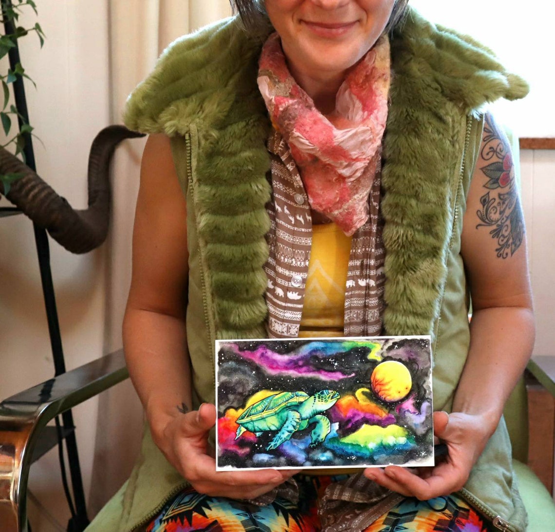 Print Cosmic Turtle galactic Print Galaxy Print Space - Etsy