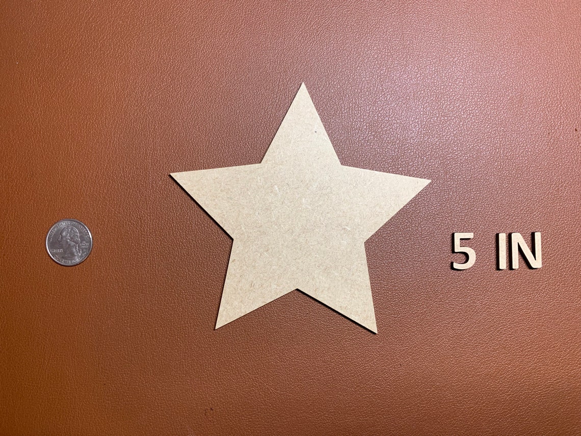 Laser Cut Wooden Stars for DIY Craft Supplies, Flag Making, Patriotic ...