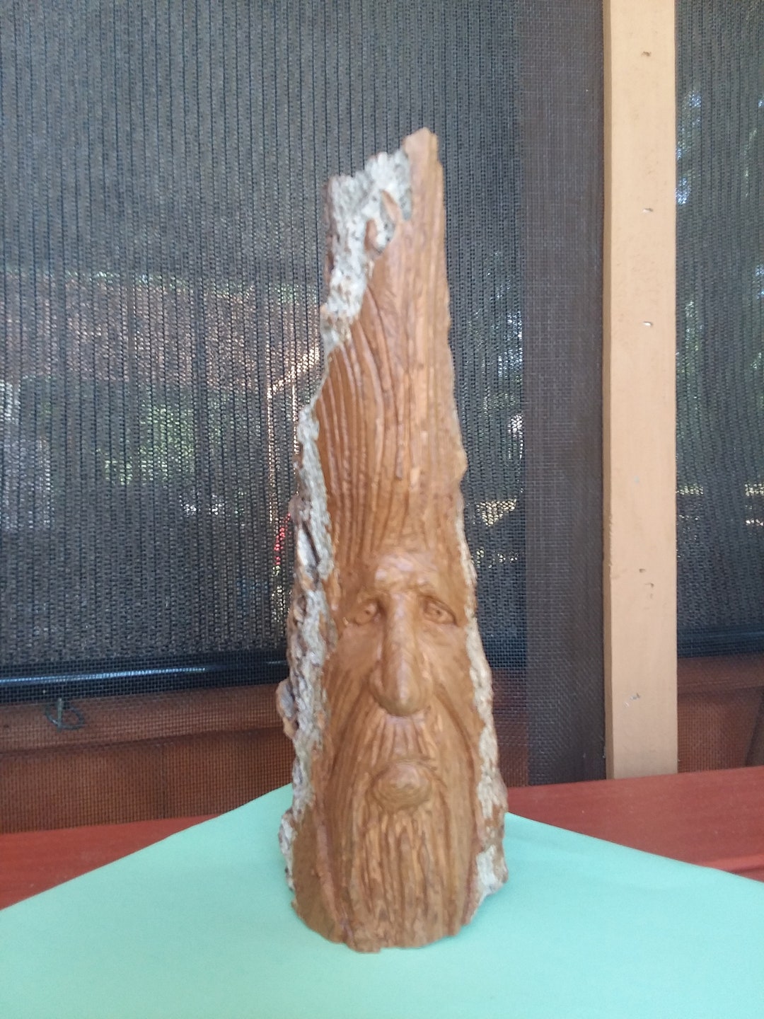 Large Hand Carved Rustic Wood Statue "grumpy" - Rustic Log Cabin and ...