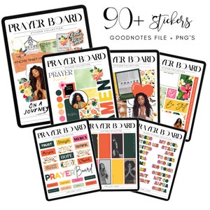 Digital Prayer Board Kit, Prayer Stickers, Digital Bible Journaling ...