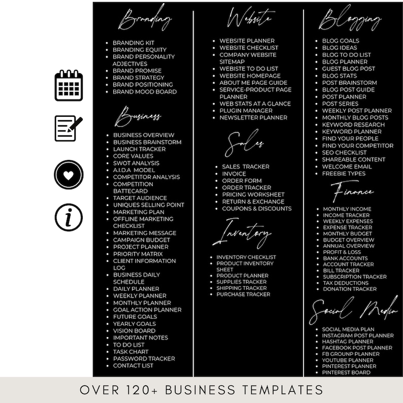 Digital Business Planner,business Notebook, Small Business Planner ...