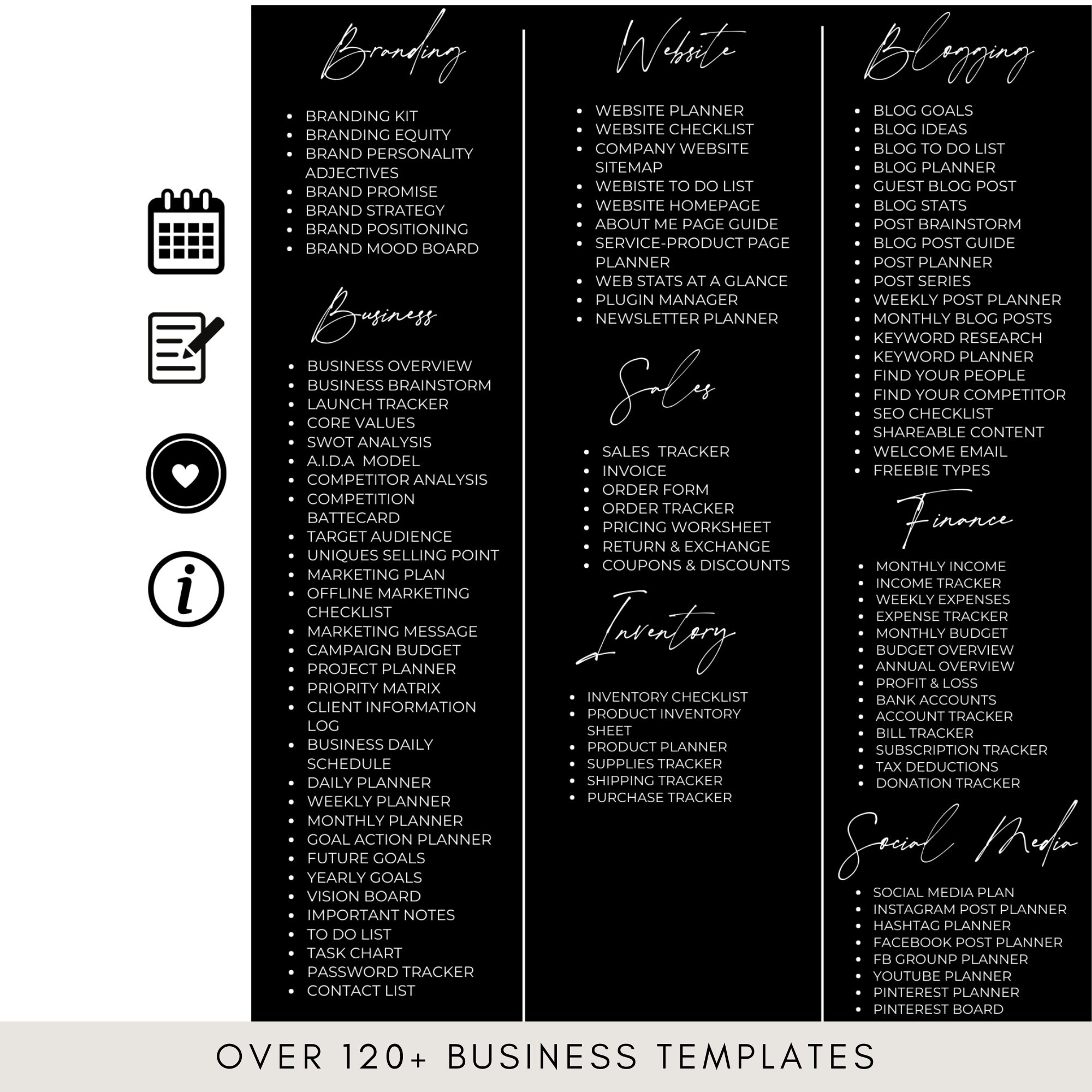 Digital Business Planner,business Notebook, Small Business Planner ...