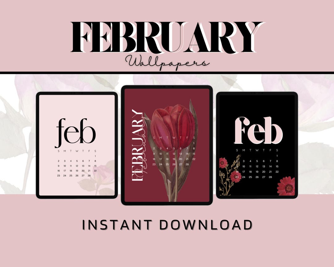 February 2025 iPad Wallpaper, iPad Background, Lock Screen, Screensaver ...