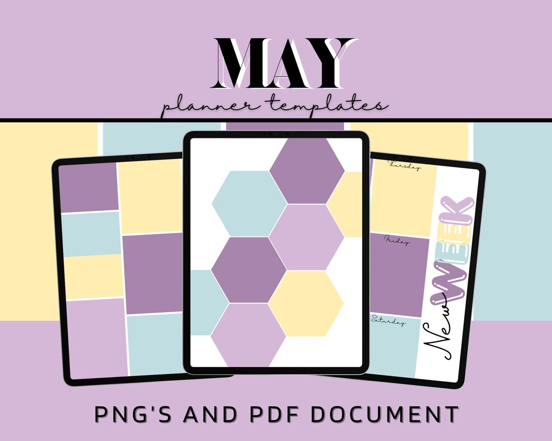 May Digital Planner Templates, Planner Templates, Goodnotes Templates ...