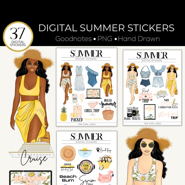 Summer Stickers - Etsy