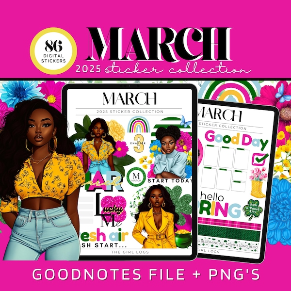 March Stickers - Etsy