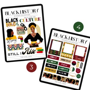 Black History Month Digital Stickers, Black History Month Pre-cropped ...