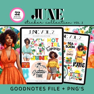 June 2024 Digital Stickers for Goodnotes, June Goodnotes Monthly ...