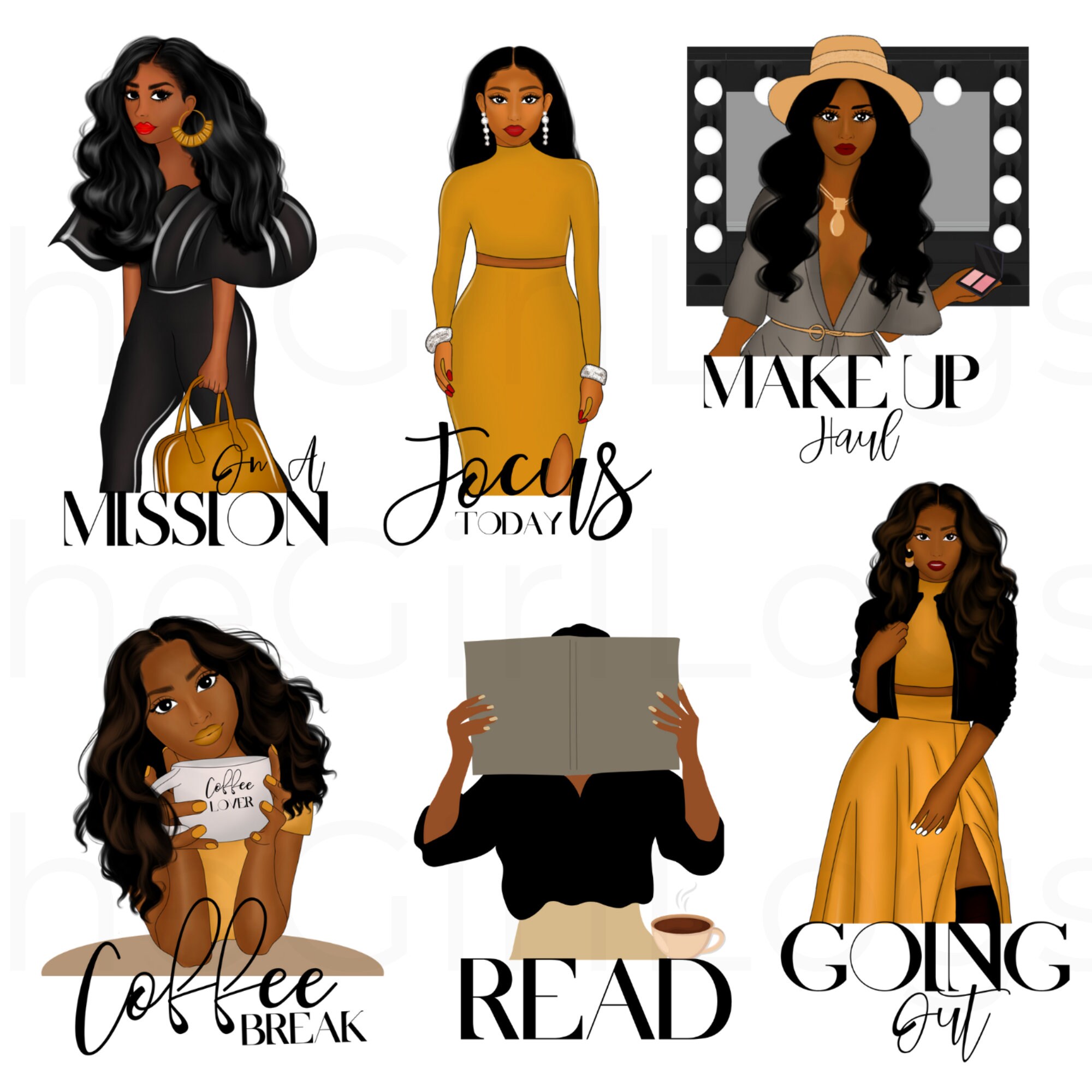 African American Icons Planner Icons Digital - Etsy