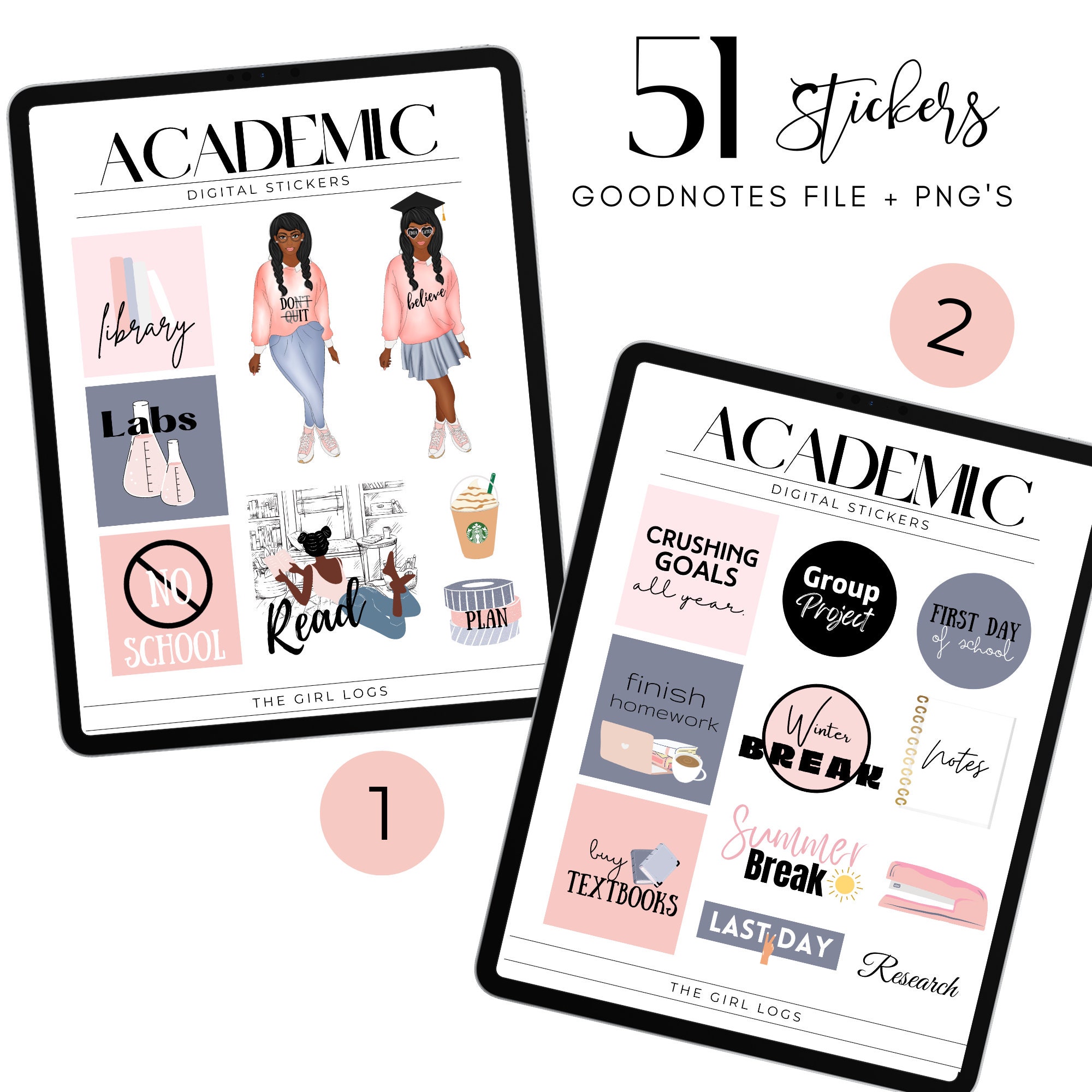 Goodnotes Stickers Student Stickers Digital Student - Etsy