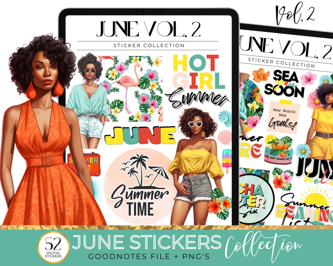 June 2024 Digital Stickers for Goodnotes, June Goodnotes Monthly ...