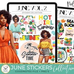 June 2024 Digital Stickers for Goodnotes, June Goodnotes Monthly ...