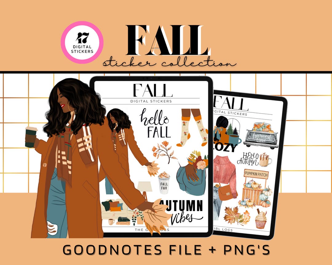 Fall Digital Planner Stickers, Autumn Digital Planner Stickers, Fall ...