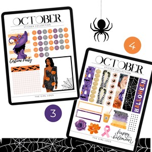 October 2023 Digital Stickers for Goodnotes, Halloween Goodnotes ...