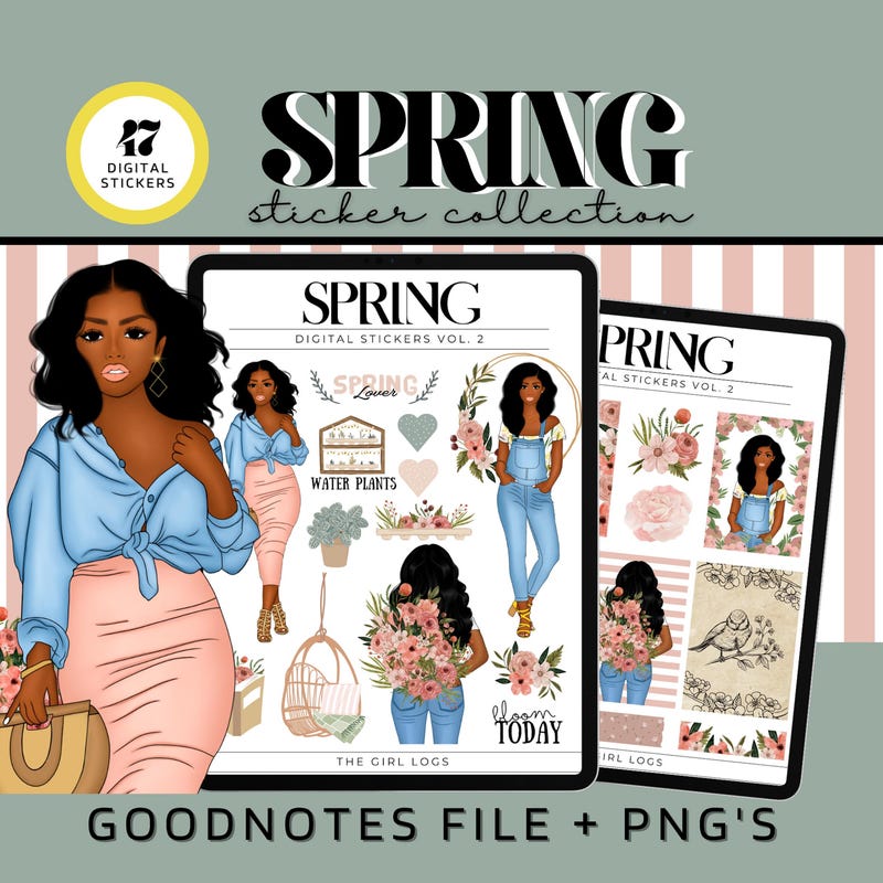 Spring Stickers - Etsy