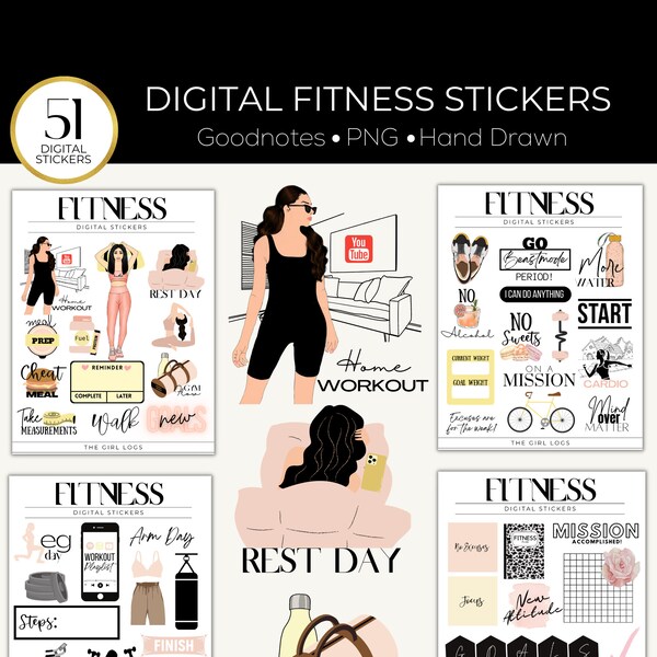Fitness Stickers - Etsy