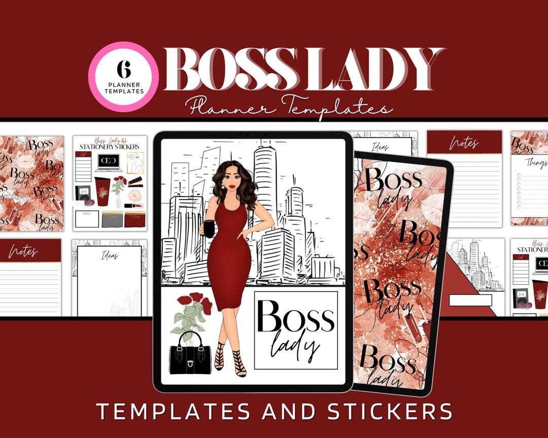 Boss Lady Stationery Templates, Stationery Sets, Boss Lady Stickers ...