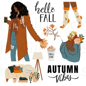 Fall Digital Planner Stickers, Autumn Digital Planner Stickers, Fall ...