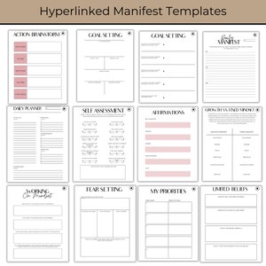 Manifestation Journal, 369 Manifest Journal, Self Care Planner, Digital ...