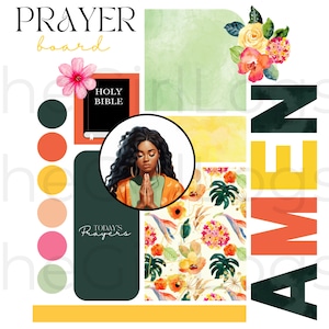 Digital Prayer Board Kit, Prayer Stickers, Digital Bible Journaling ...