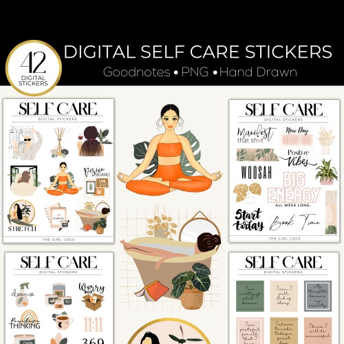 Manifest Goodnotes Stickers Self Care Stickers Digital - Etsy
