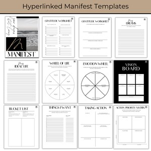 Manifestation Journal, 369 Manifest Journal, Self Care Planner, Digital ...