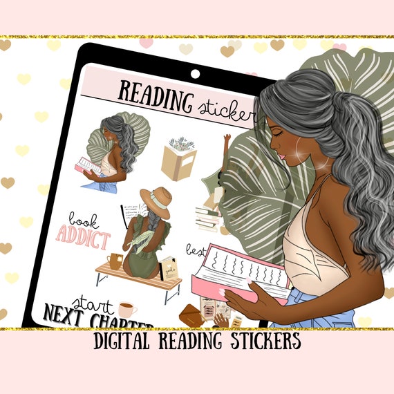 Goodnotes Stickers Reading Stickers African American Book | Etsy