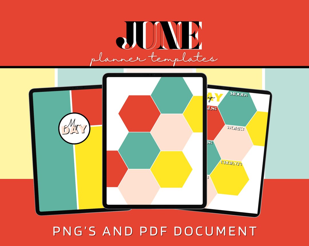 June Digital Planner Templates, Planner Templates, Goodnotes Templates ...