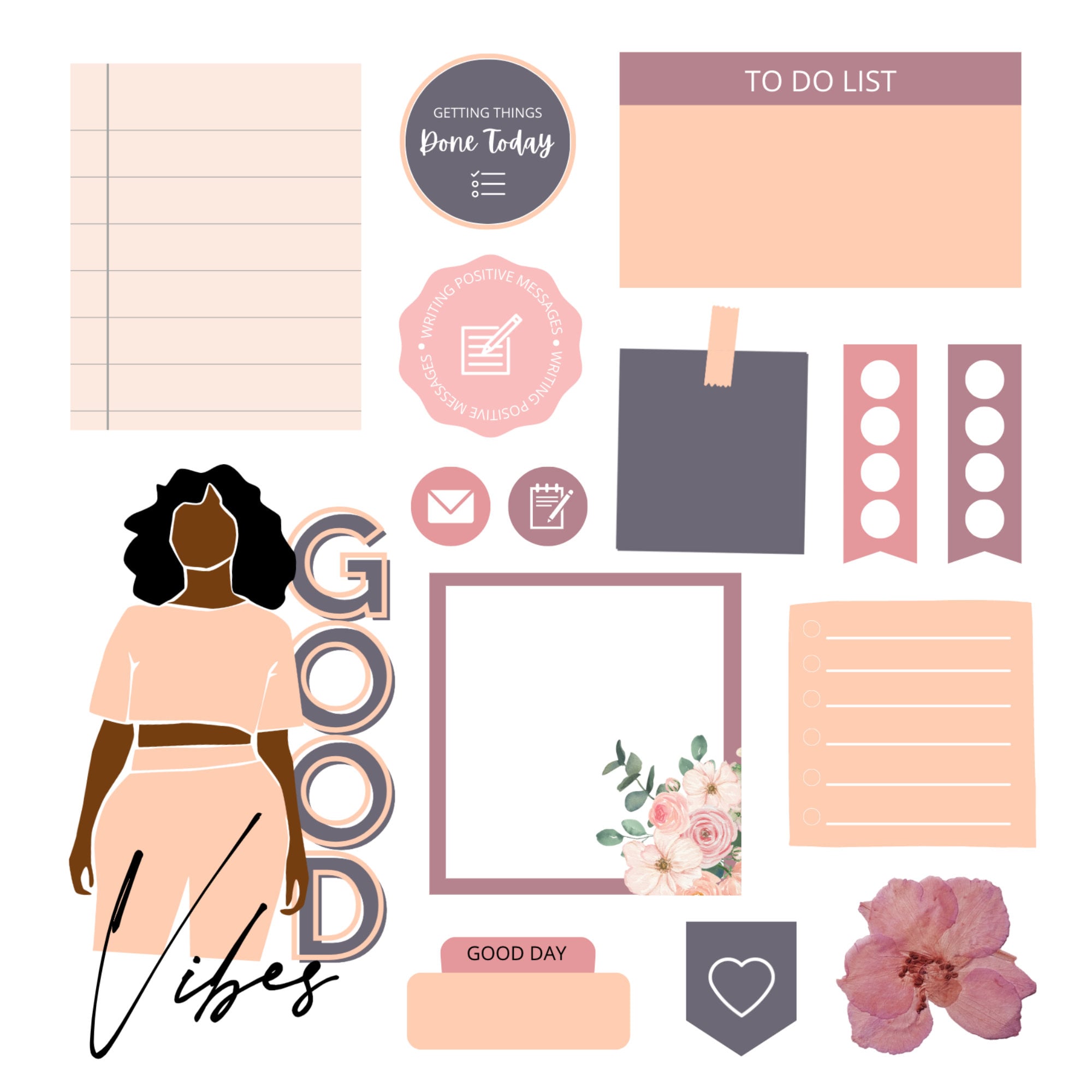 Feeling Good Digital Stickers, Good Mood Digital Stickers, Positive ...