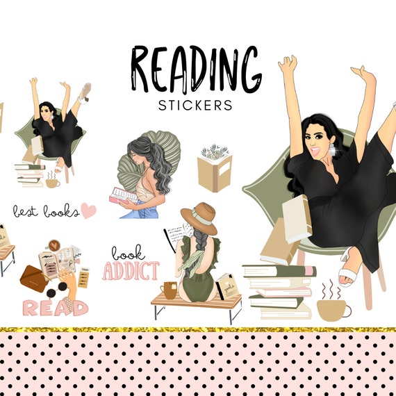 Reading Stickers for Goodnotes Digital Reading Stickers - Etsy