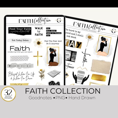 Digital Faith Stickers Christian Planner Digital Bible - Etsy