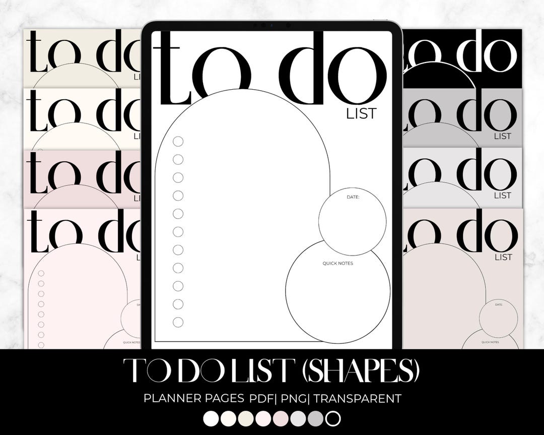 Aesthetic to Do List Digital Planner, Minimalist Task List Template ...
