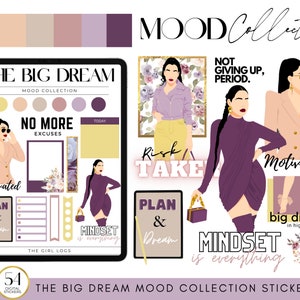 Think Big Digital Stickers, Dream Big Digital Planner Stickers ...