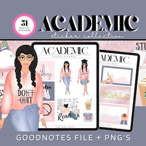 Academic Goodnotes Stickers, Student Stickers, Digital Student Stickers ...