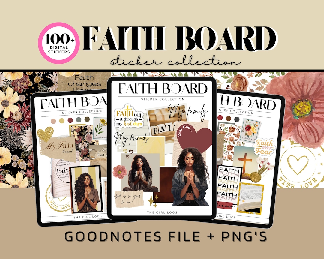 Digital Faith Board Kit, Faith Stickers, Digital Bible Journaling ...