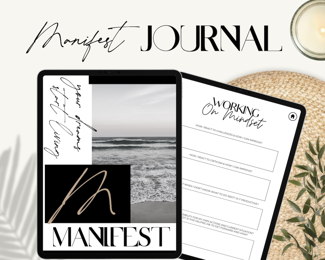 Manifestation Journal, 369 Manifest Journal, Self Care Planner, Digital ...