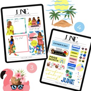 June 2023 Digital Stickers for Goodnotes, June Goodnotes Monthly ...