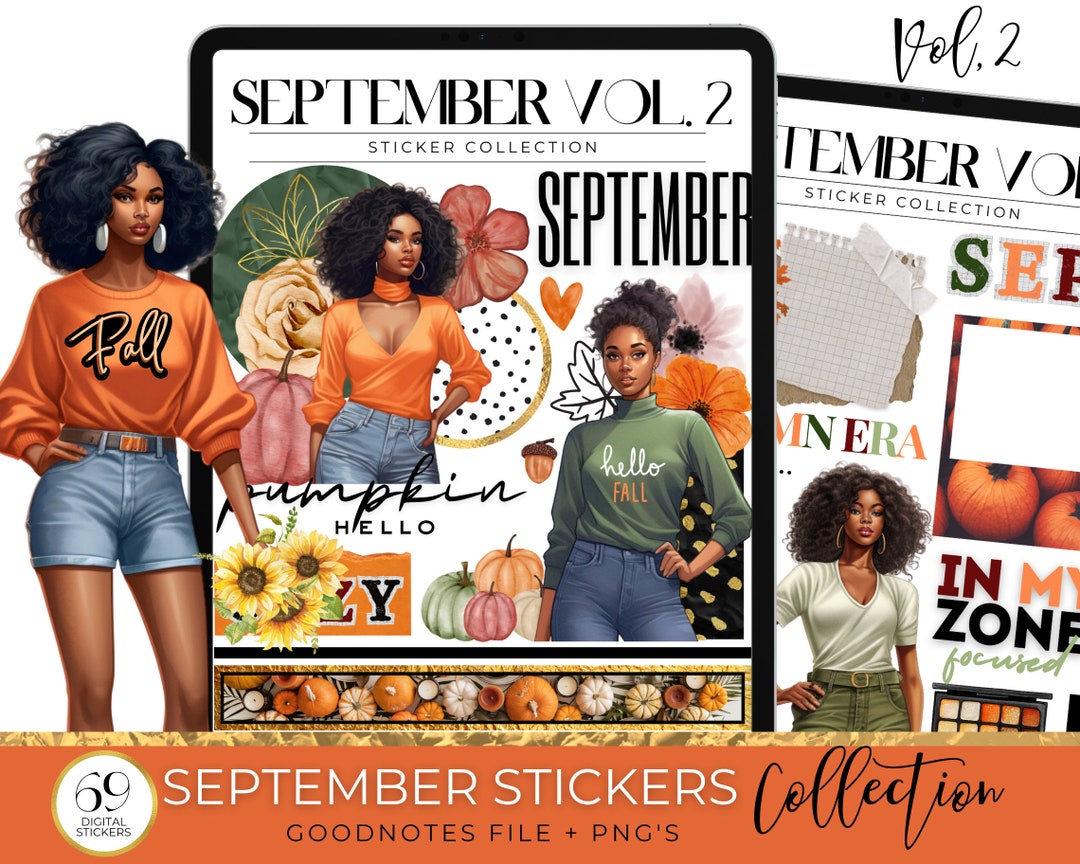 September 2024 Digital Stickers for Goodnotes, September Goodnotes ...