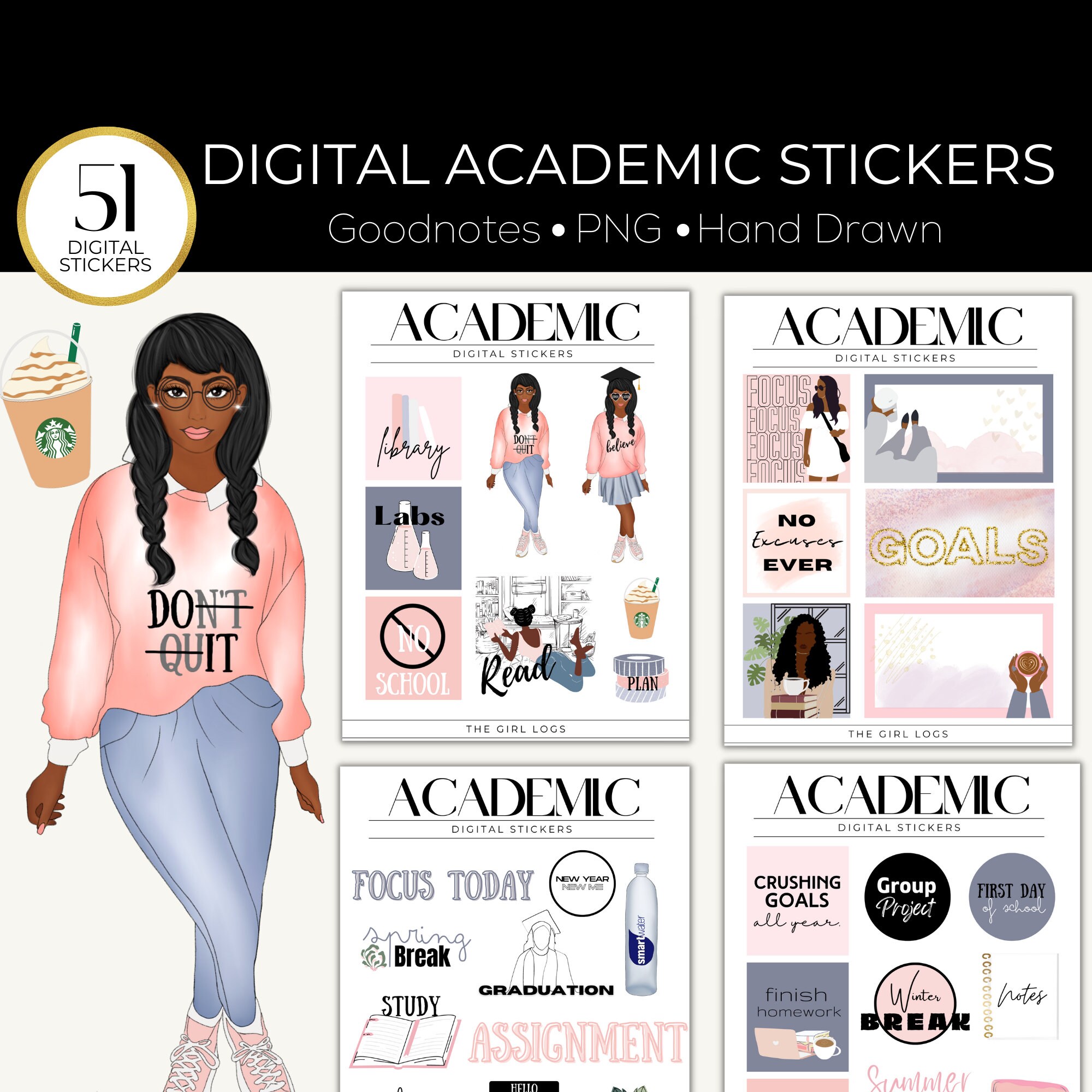 Goodnotes Stickers Student Stickers Digital Student - Etsy