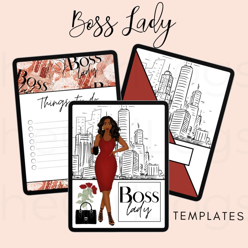 Boss Lady Stationery Templates Stationery Sets Boss Lady - Etsy