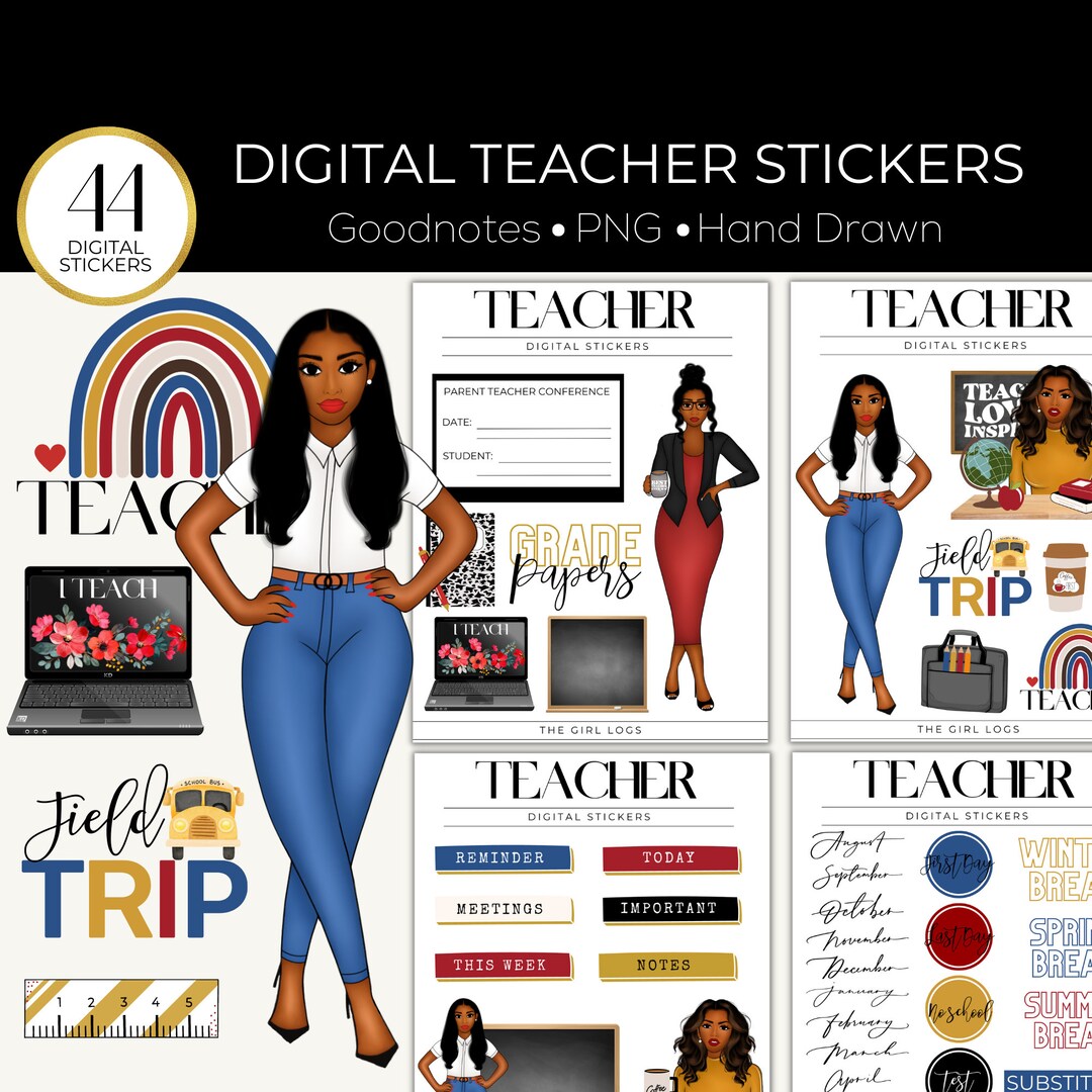 Goodnotes Stickers, Teacher Stickers, Digital Teacher Stickers, Digital ...