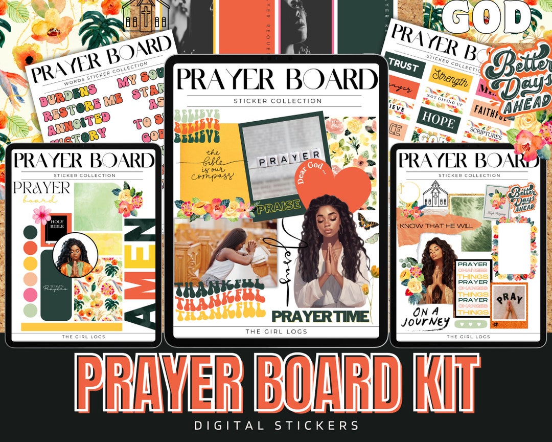 Digital Prayer Board Kit, Prayer Stickers, Digital Bible Journaling ...